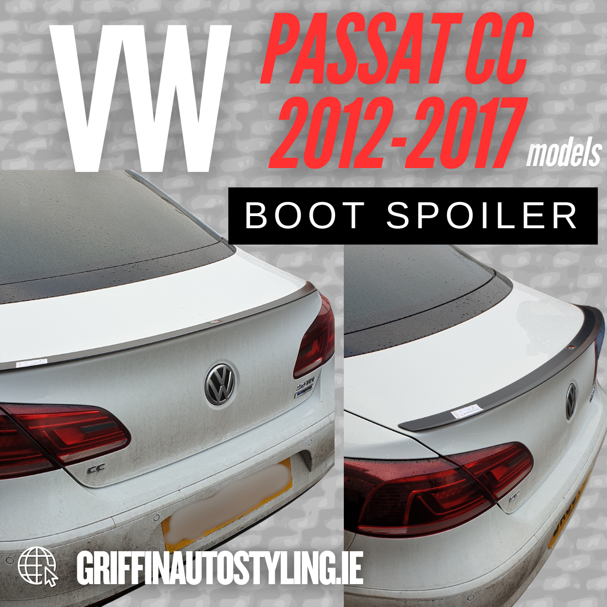 Maxton Design VW Passat CC 2012-2017 Boot Spoiler – GriffinAutoStyling.ie